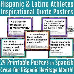 Hispanic Heritage Month Posters in Spanish With Inspirational Quotes ...