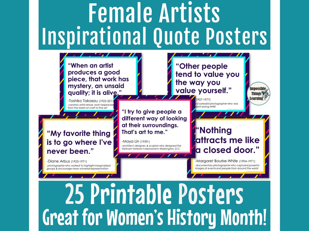 Inspirational Quote Posters With Motivational Quotes From Famous Female ...