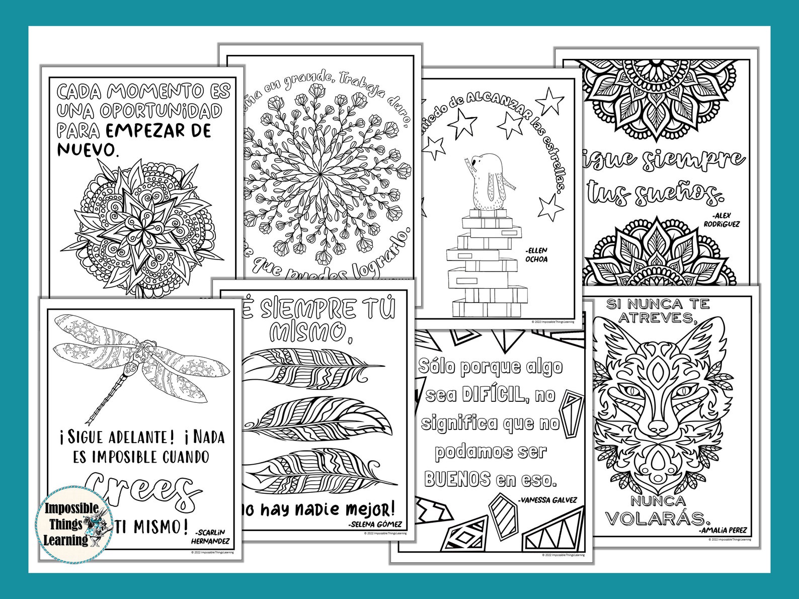 Hispanic Heritage Month Coloring Pages With Inspirational Quotes in ...