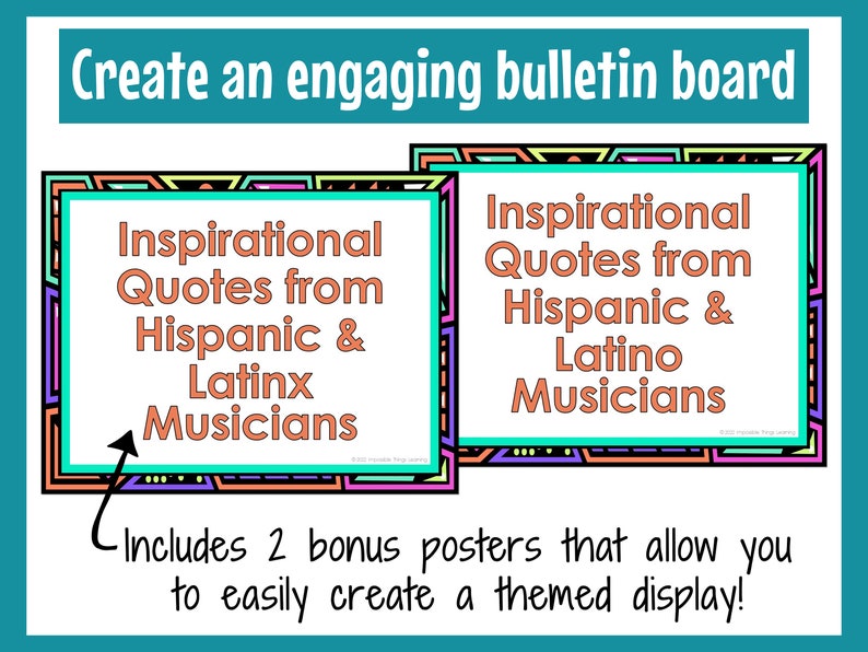 Hispanic Heritage Month Posters for Music Classrooms With Inspirational ...