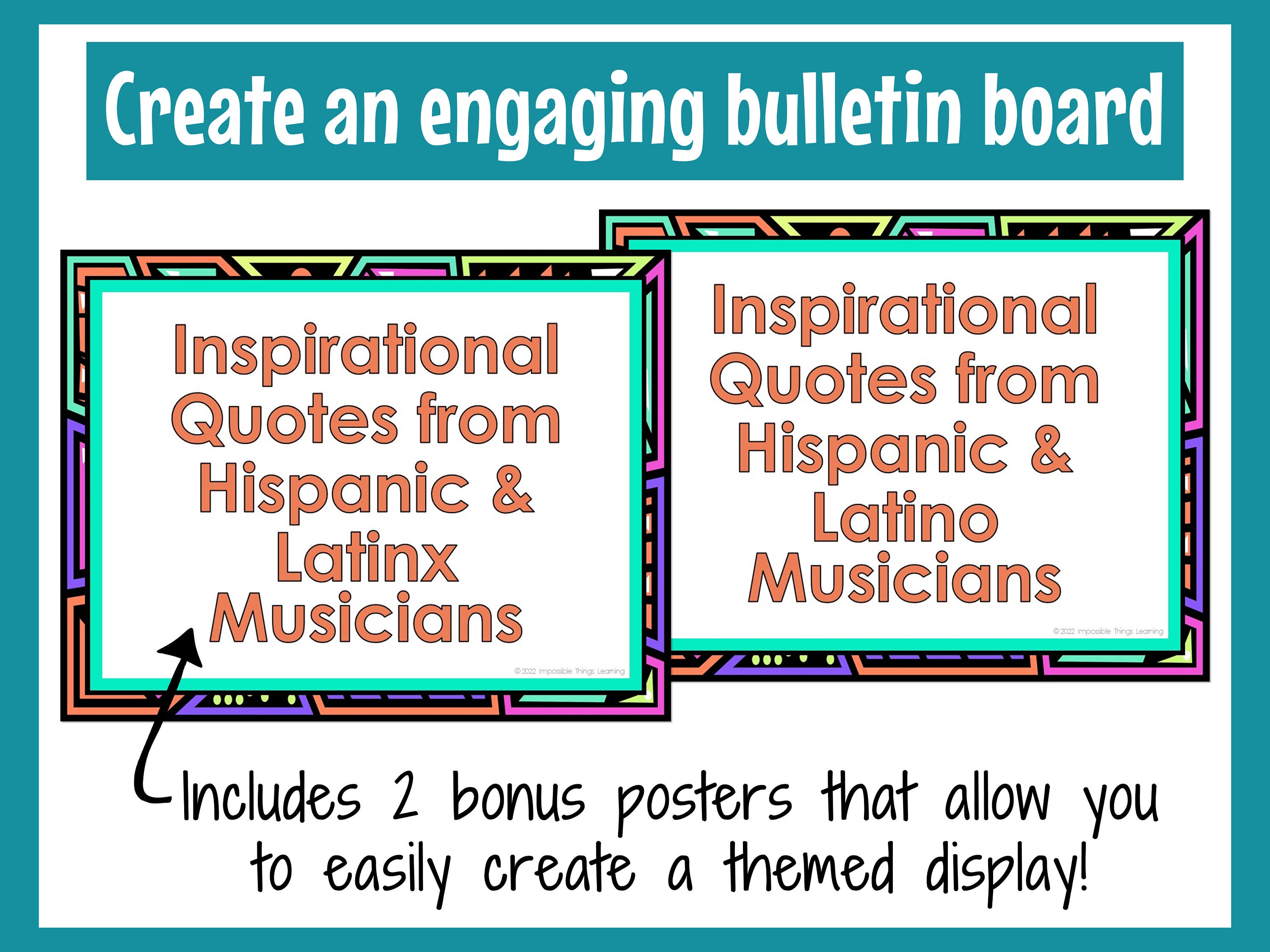 Hispanic Heritage Month Posters for Music Classrooms With Inspirational ...
