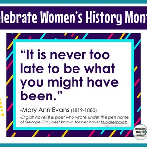 Women's History Month Posters for the English Classroom With ...