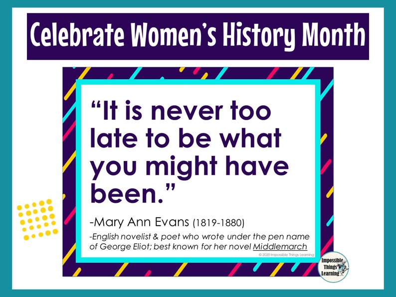 Women's History Month Posters for the English Classroom With ...