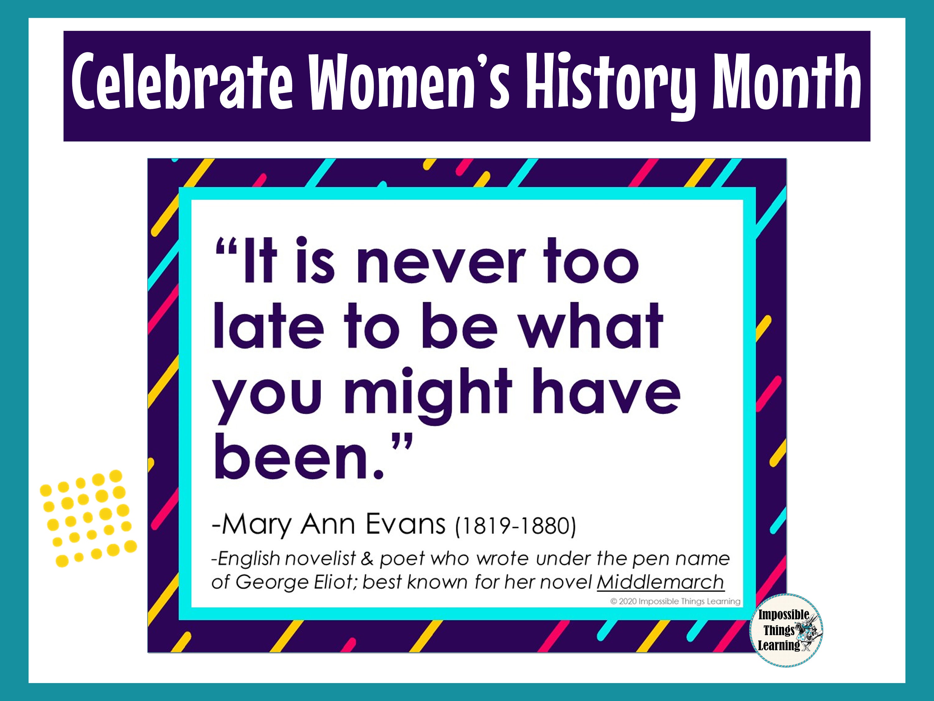 Women's History Month Posters for the English Classroom With ...