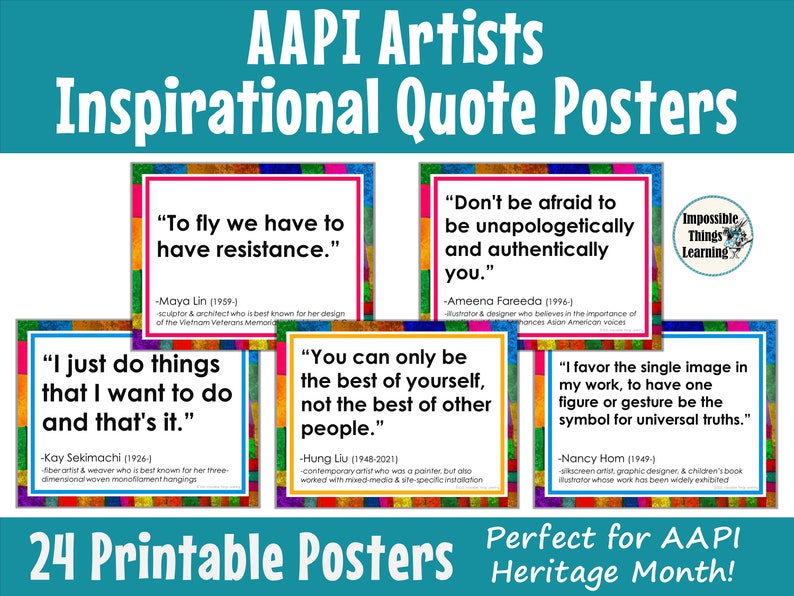 AAPI Heritage Month Posters for Art Classrooms With - Etsy