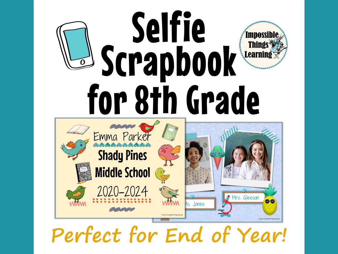 End of the Year Activity for 8th Grade, Digital Memory Book for 8th ...