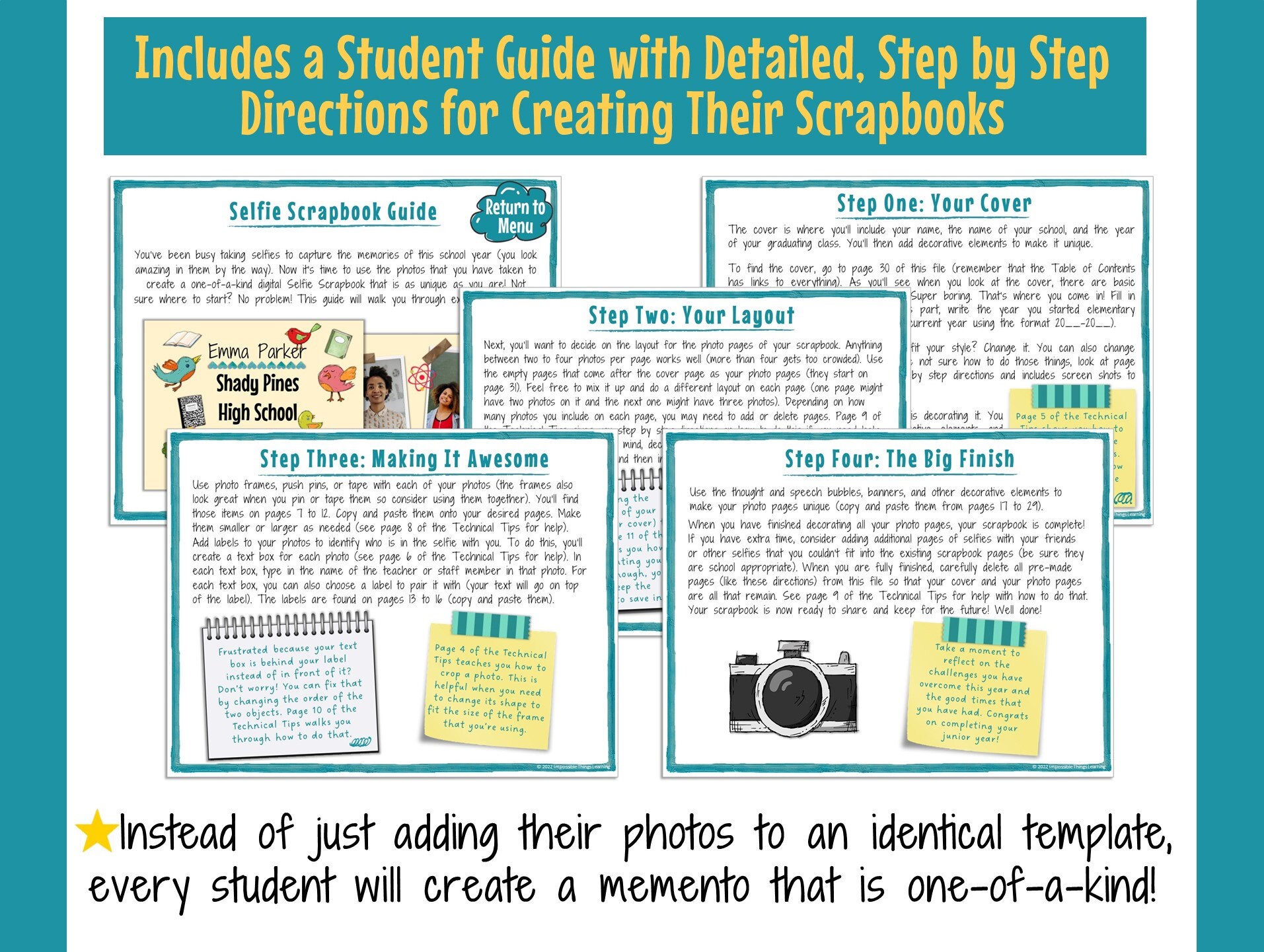 End of the Year Memory Book for Seniors, Digital Memory Book for 12th ...