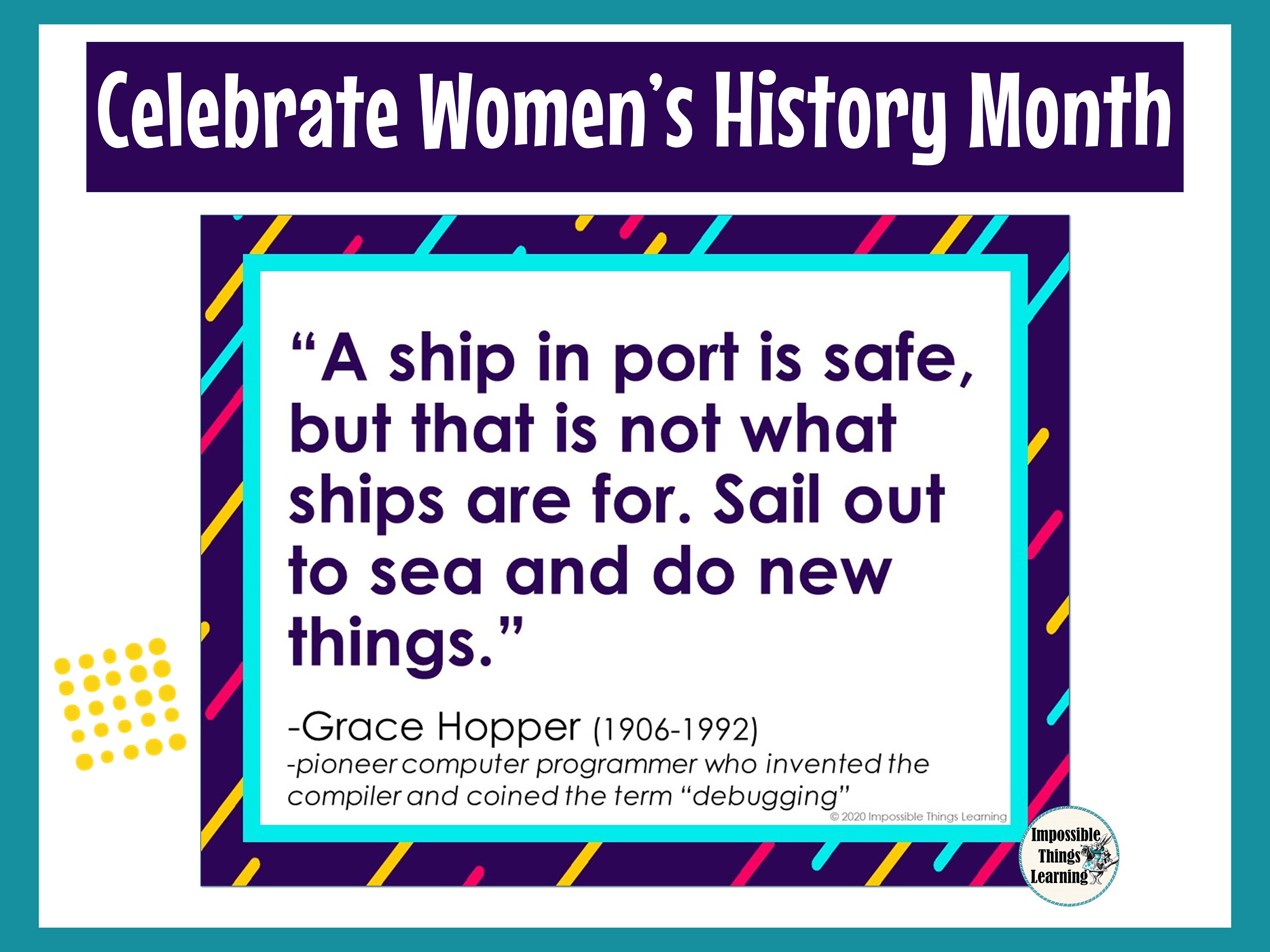 Women’s History Month Posters for Science Classroom With Inspirational ...