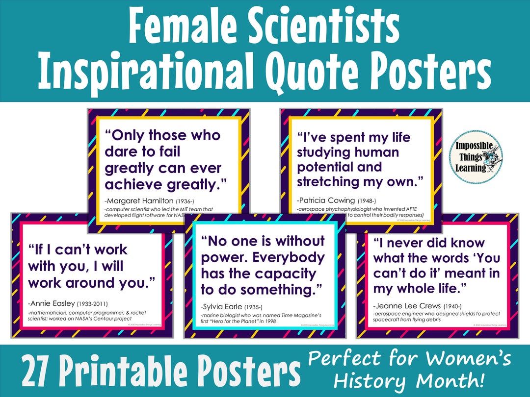 Womens History Month Posters for Science Classroom With - Etsy