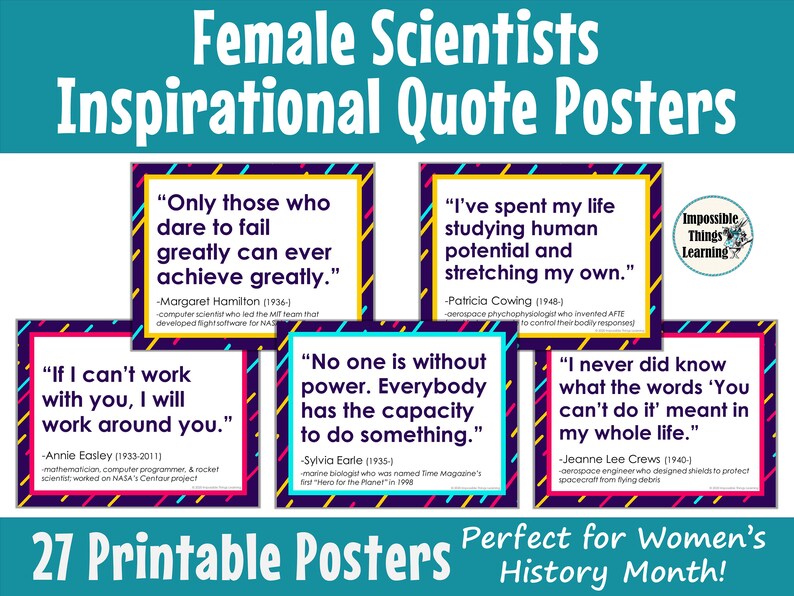 Womens History Month Posters for Science Classroom With - Etsy