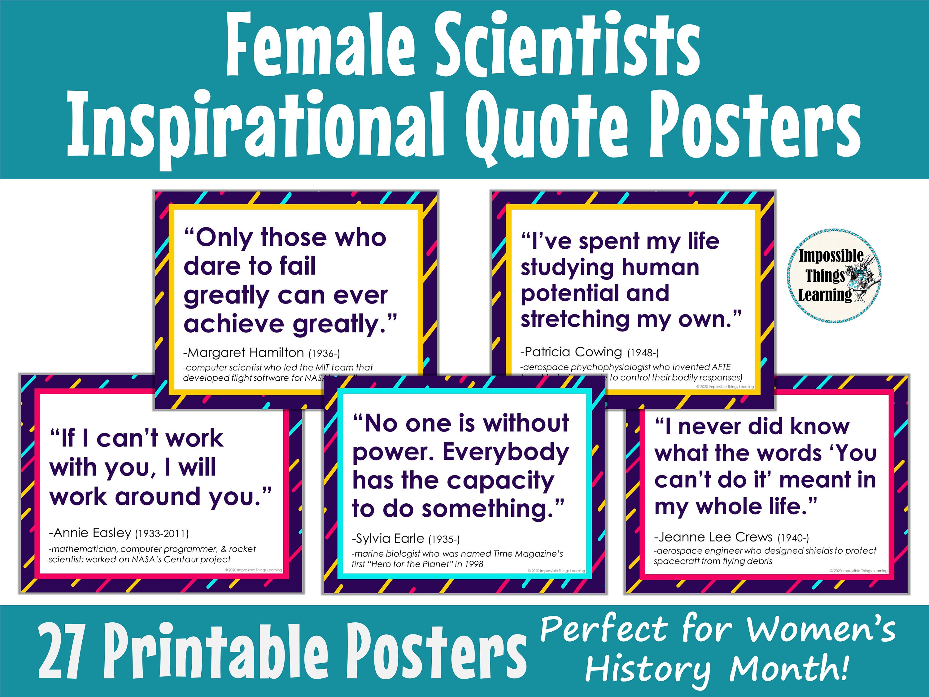 Womens History Month Posters for Science Classroom With - Etsy