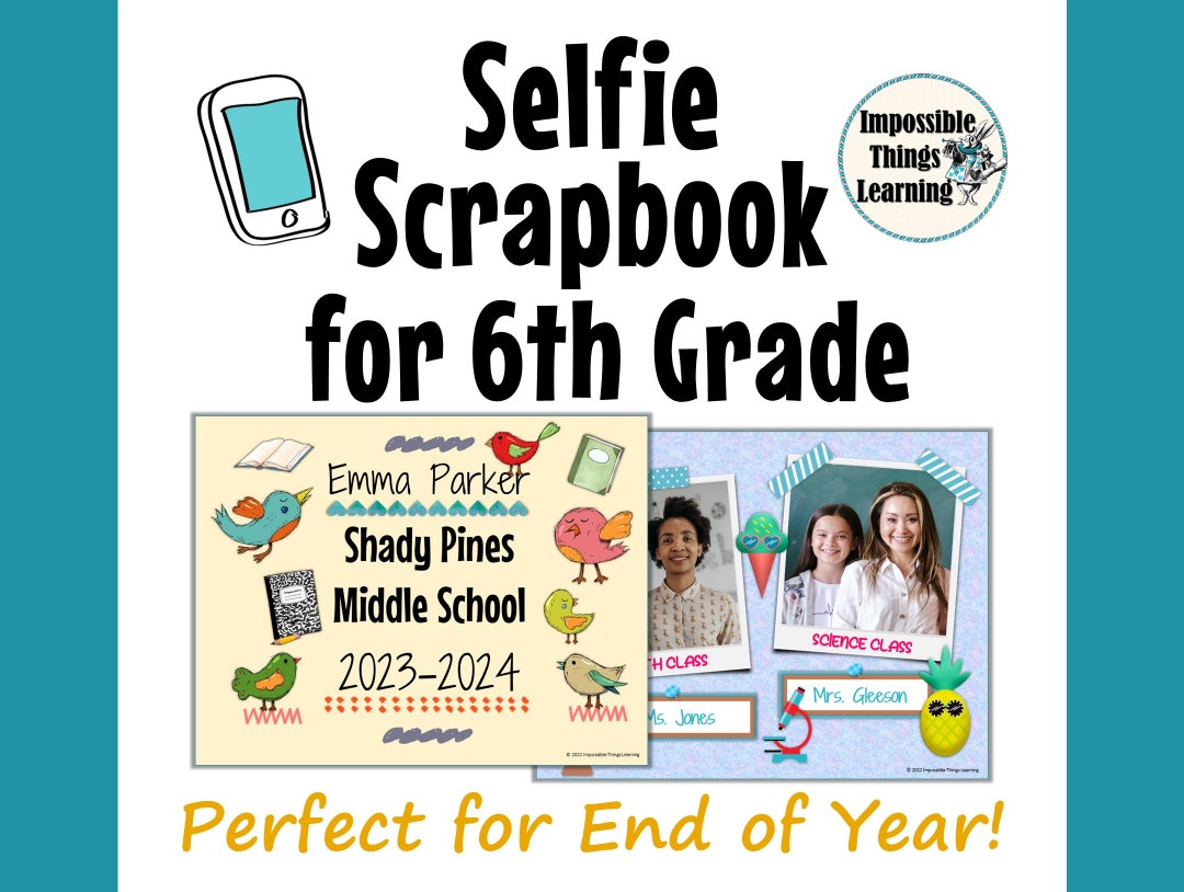 End of the Year Memory Book for 6th Grade, End of the Year Digital ...