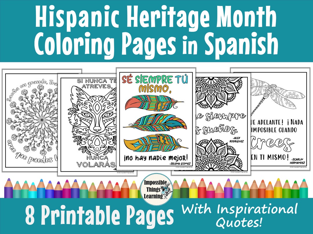 Hispanic Heritage Month Coloring Pages: Printables for Classroom With ...