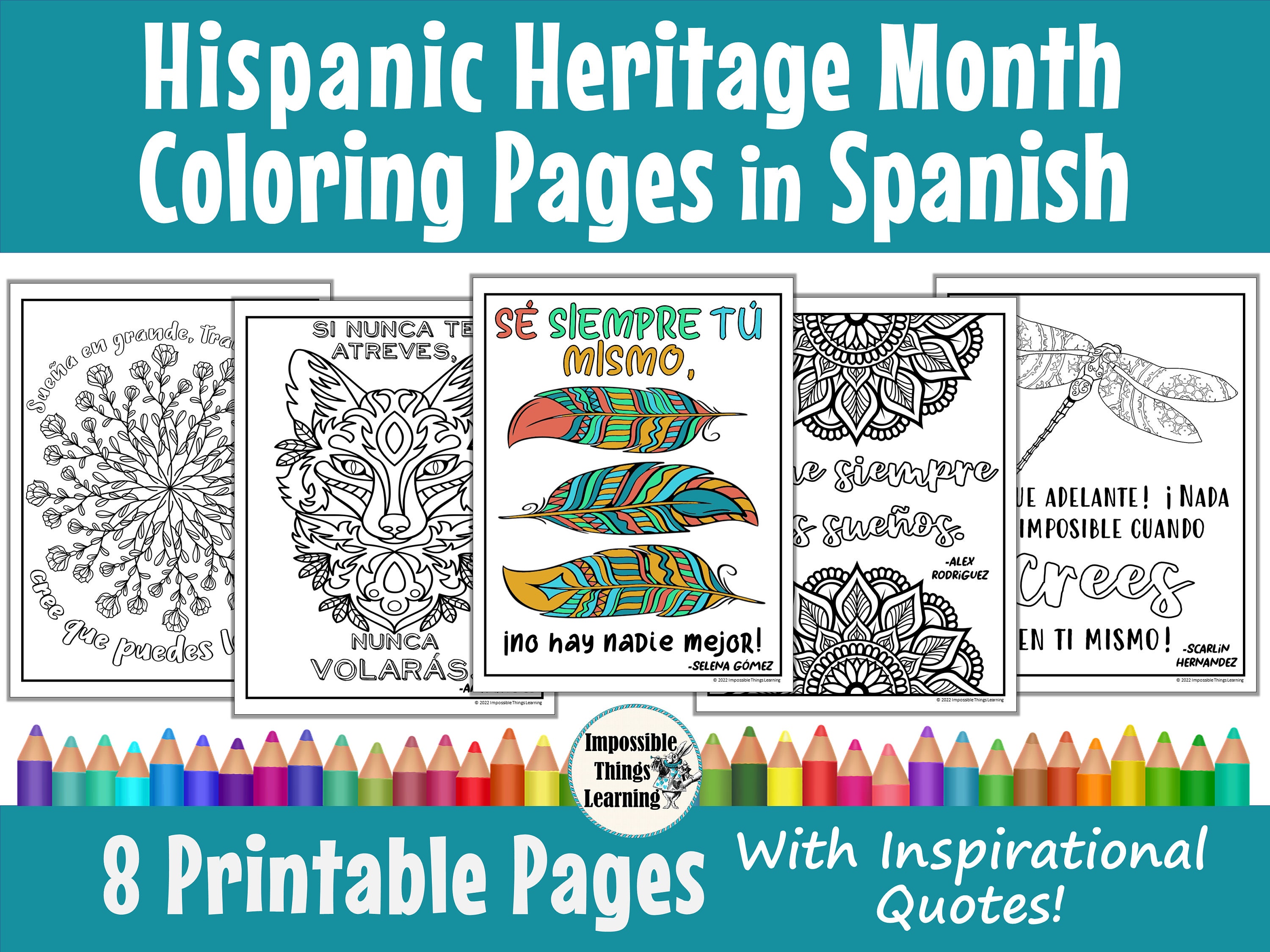 Hispanic Heritage Month Coloring Pages: Printables for Classroom With ...
