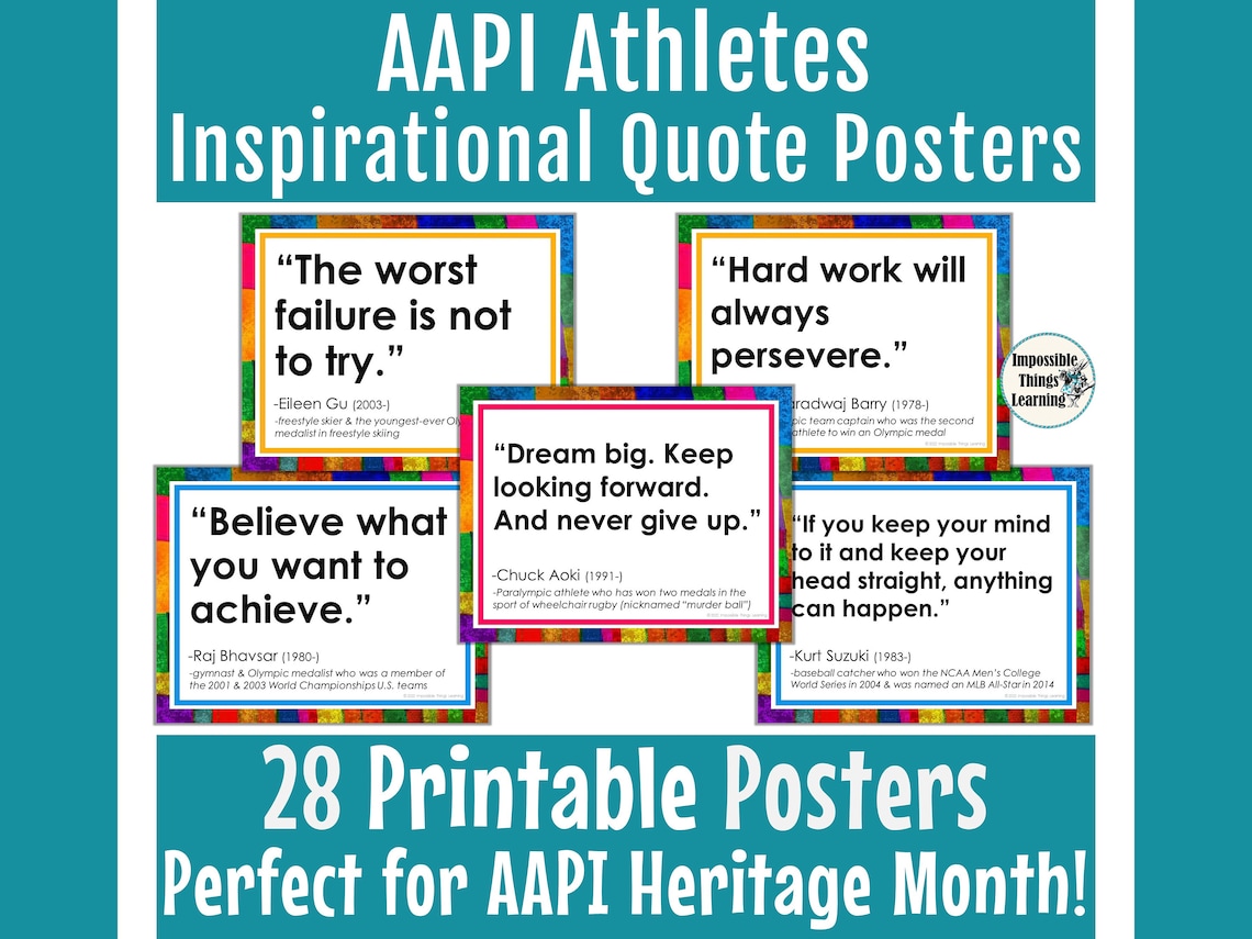 AAPI Heritage Month Posters for PE Classes and Coaching With ...