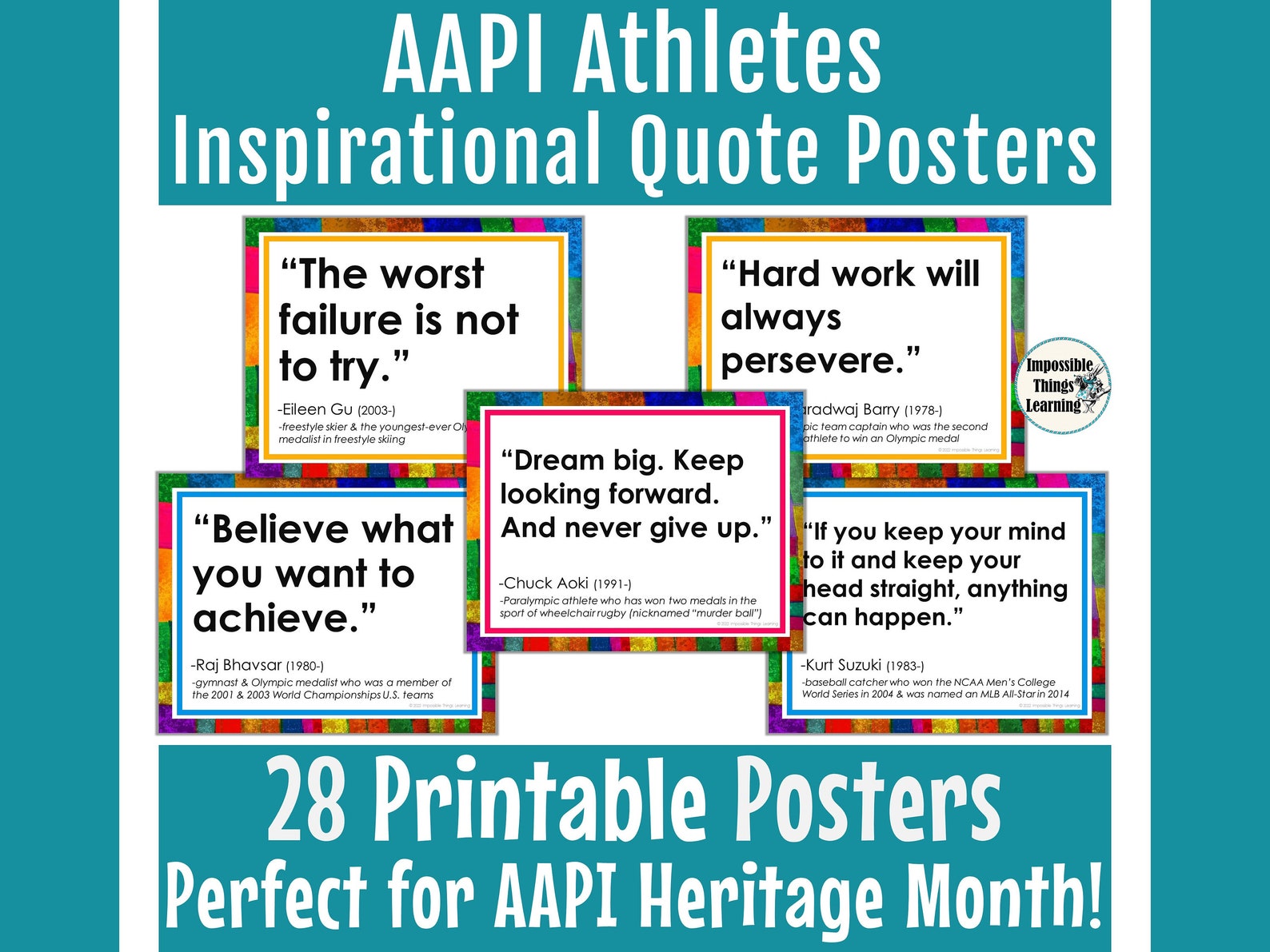 AAPI Heritage Month Posters for PE Classes and Coaching With ...
