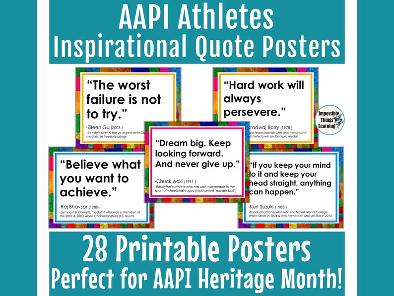 AAPI Heritage Month Posters for PE Classes and Coaching With ...
