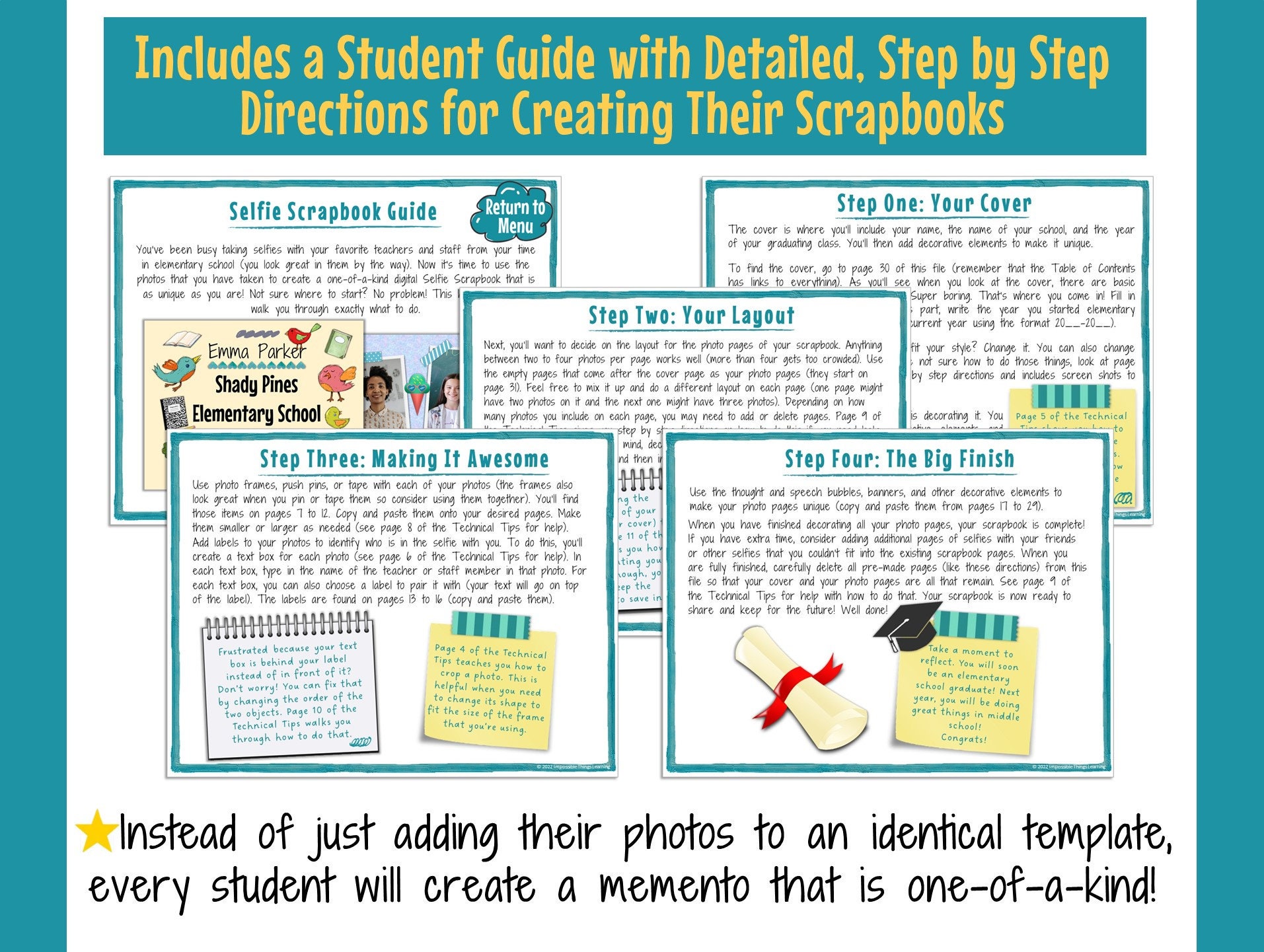 End of the Year Memory Book for 5th Grade, Digital Memory Book for ...