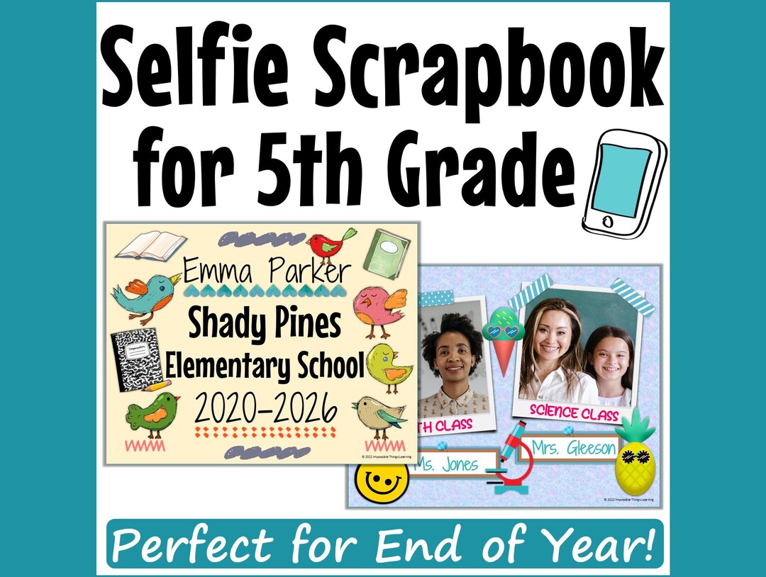 End of the Year Memory Book for 5th Grade, Digital Memory Book for ...