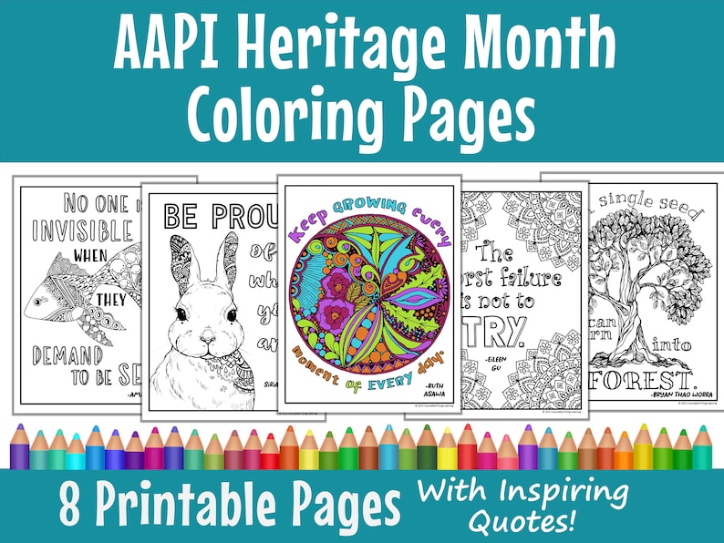 AAPI Heritage Month Coloring Pages: Printables for the Classroom With ...