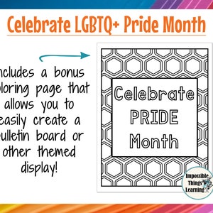 LGBTQ Pride Month Coloring Pages, Gay Pride Activity, Pride Classroom ...