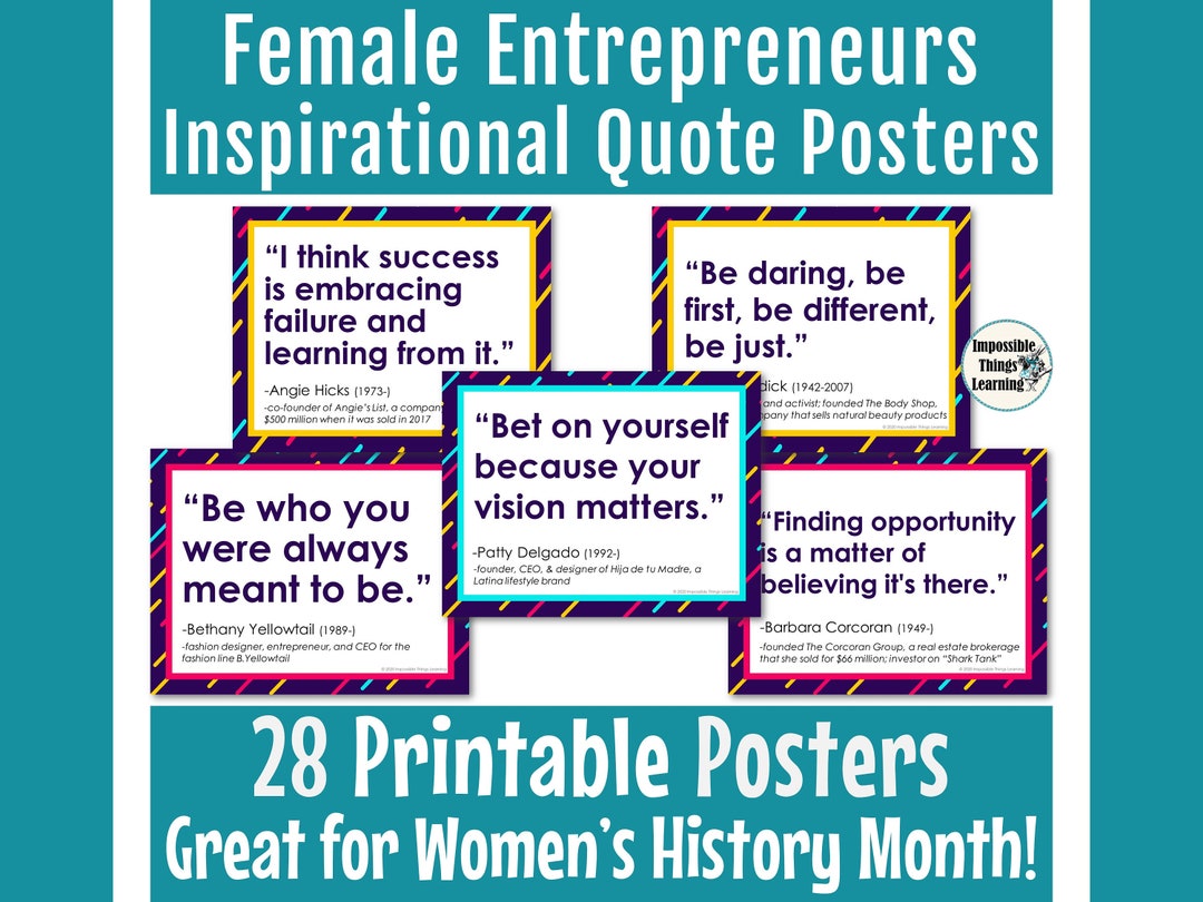 Printable Women's History Month Posters with Inspirational Quotes from ...