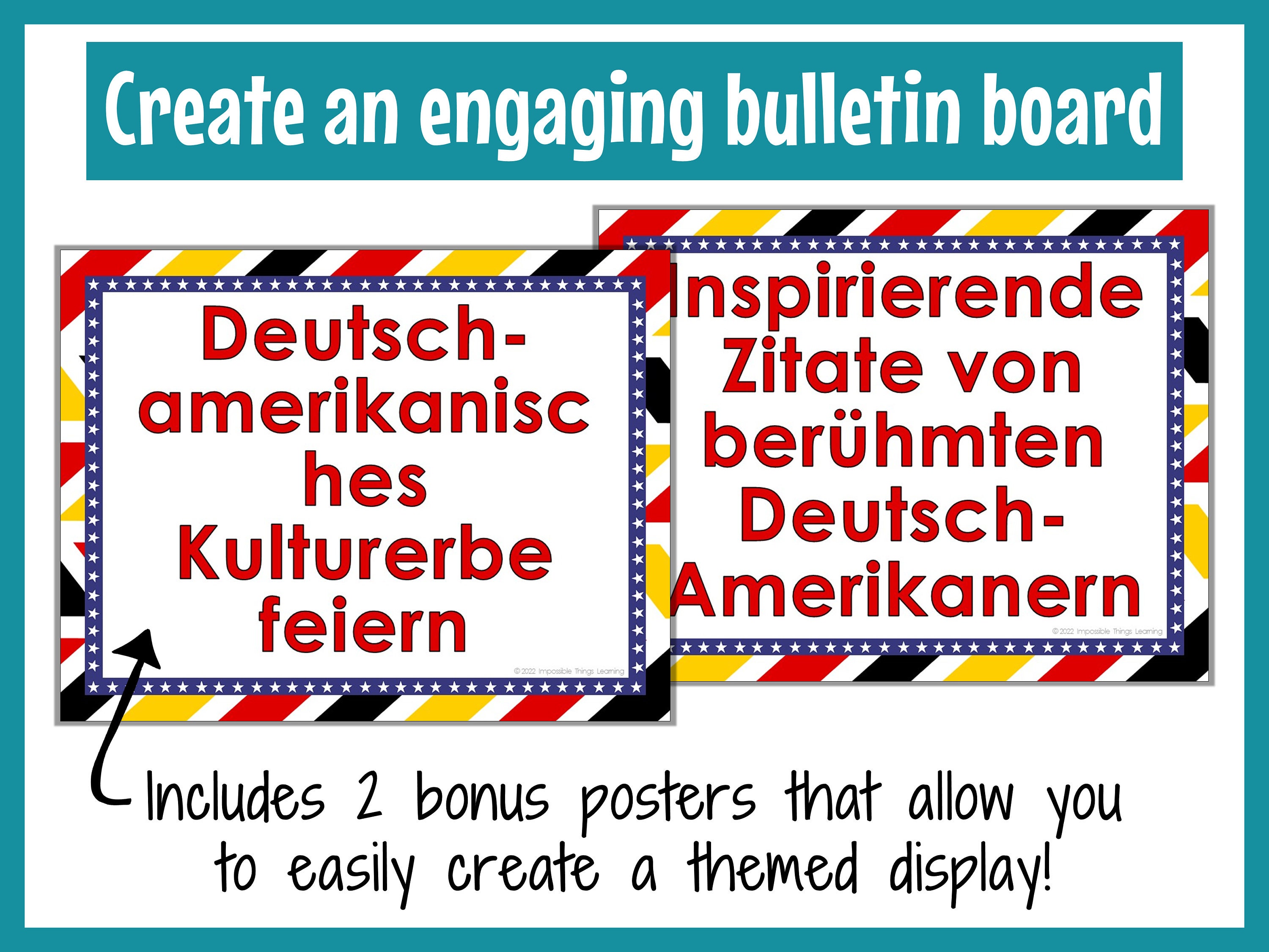 German-american Heritage Month Posters With Inspirational Quotes in ...