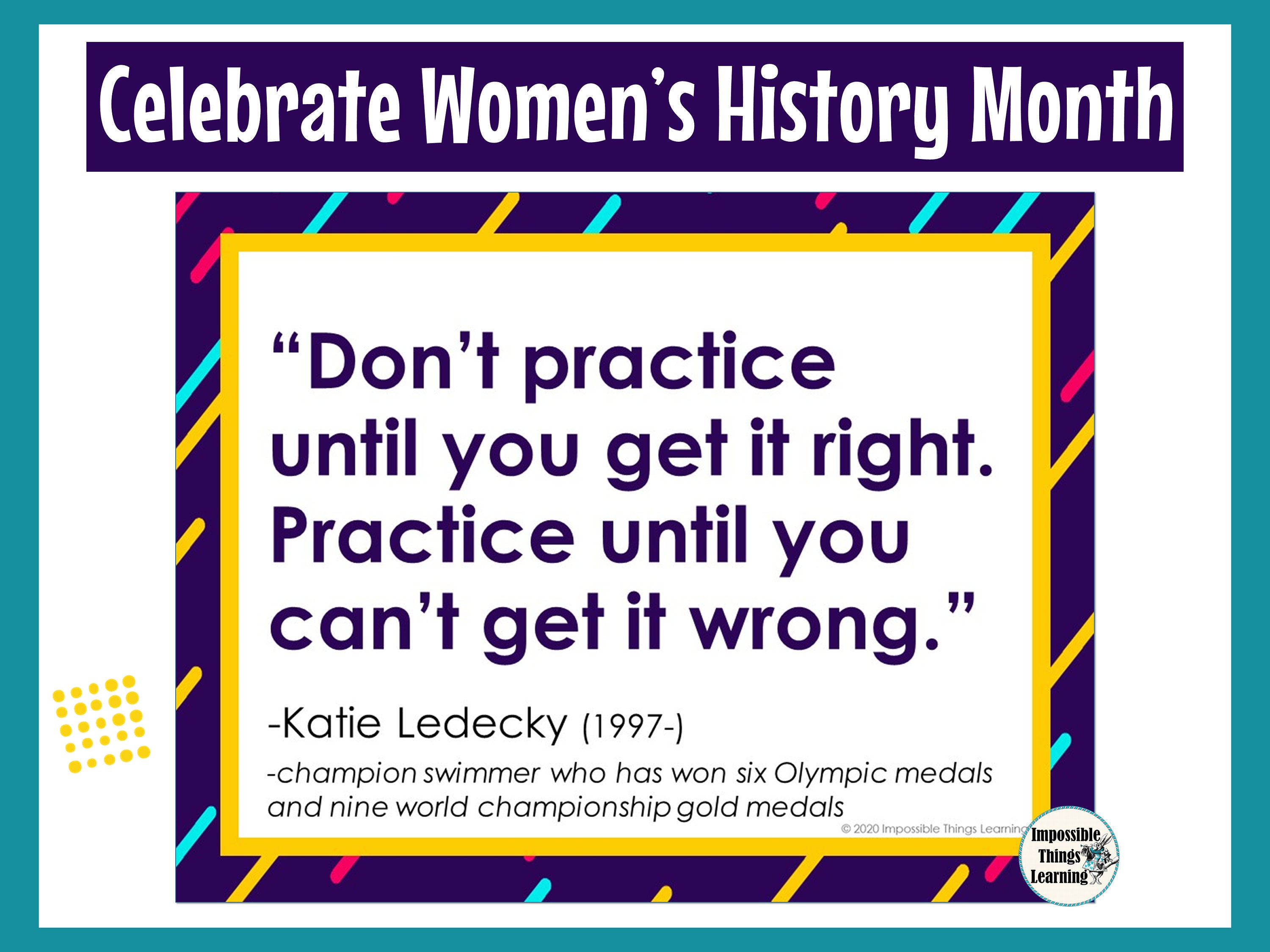 Women's History Month Posters for PE Classes and Coaching With ...
