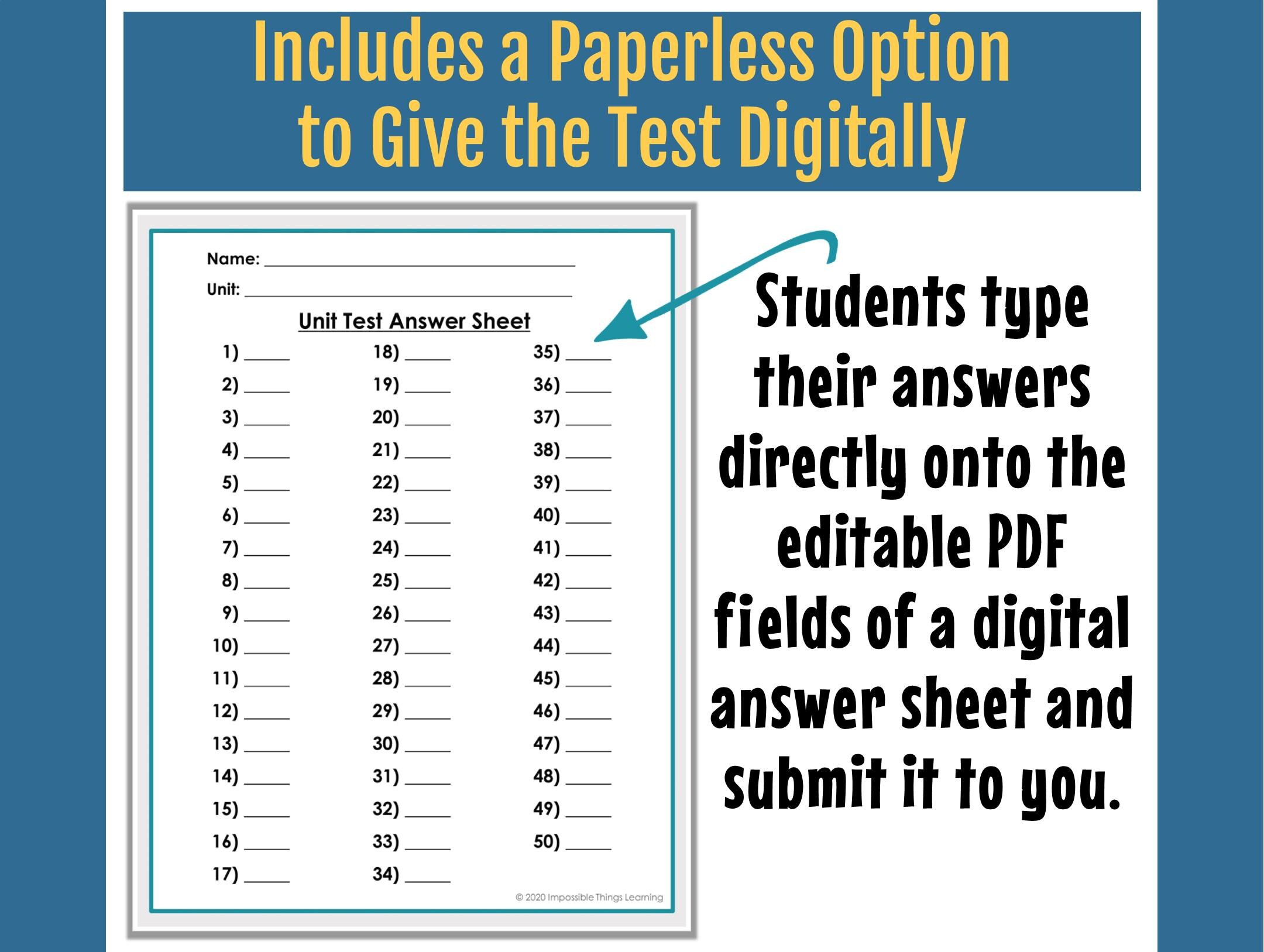 U.S. History New Republic Test, Editable US History Test, Social ...