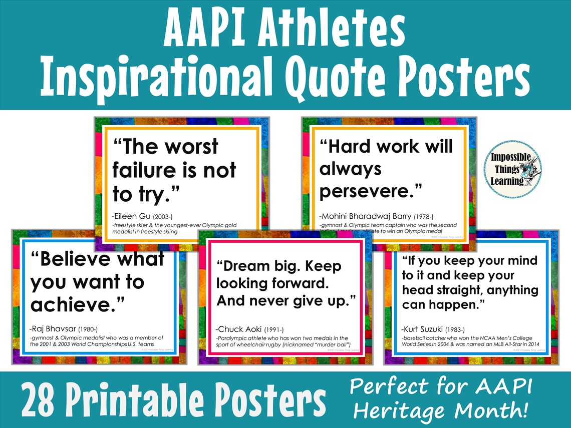 AAPI Heritage Month Posters for PE Classes and Coaching With - Etsy