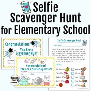 Back to School Scavenger Hunt, First Day of School Game, Kindergarten ...