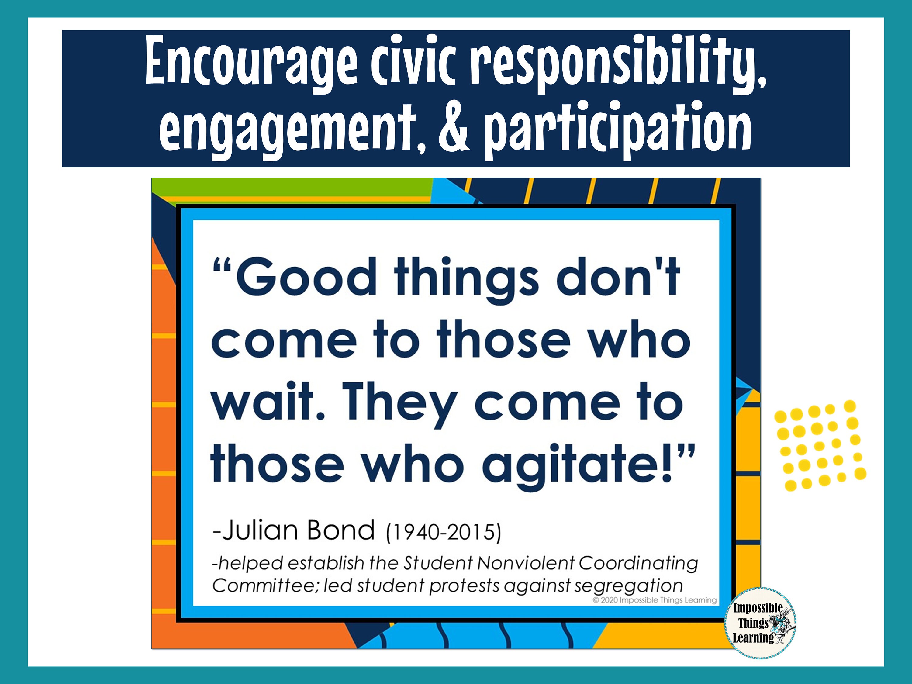 Heroes of the Civil Rights Movement Inspirational Quotes Posters for U ...