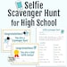 Back to School Scavenger Hunt, High School Scavenger Hunt, 9th Grade ...