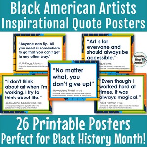 Black History Month Posters for the Art Classroom With Inspirational ...