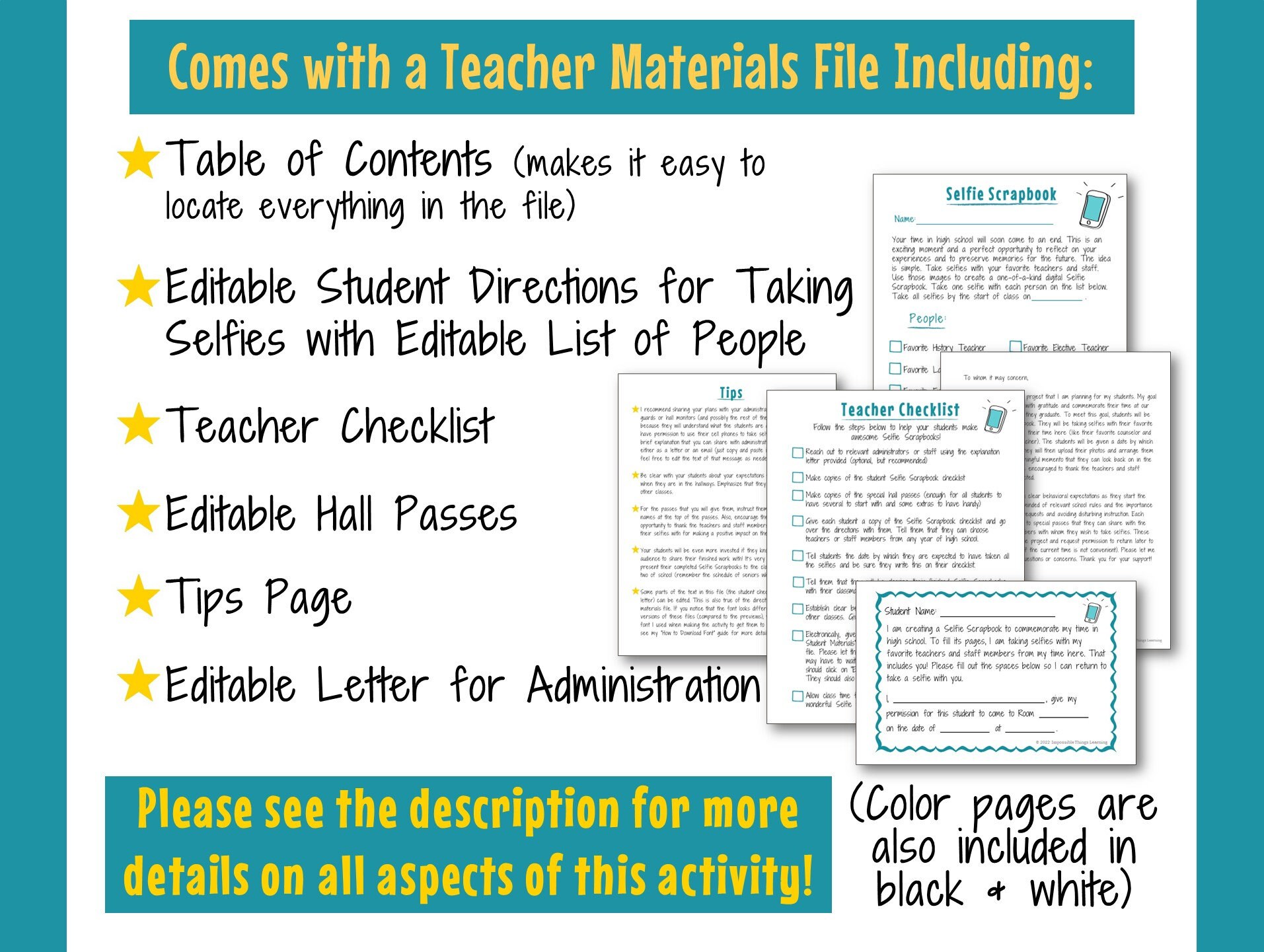 End of the Year Memory Book for Seniors, Digital Memory Book for 12th ...