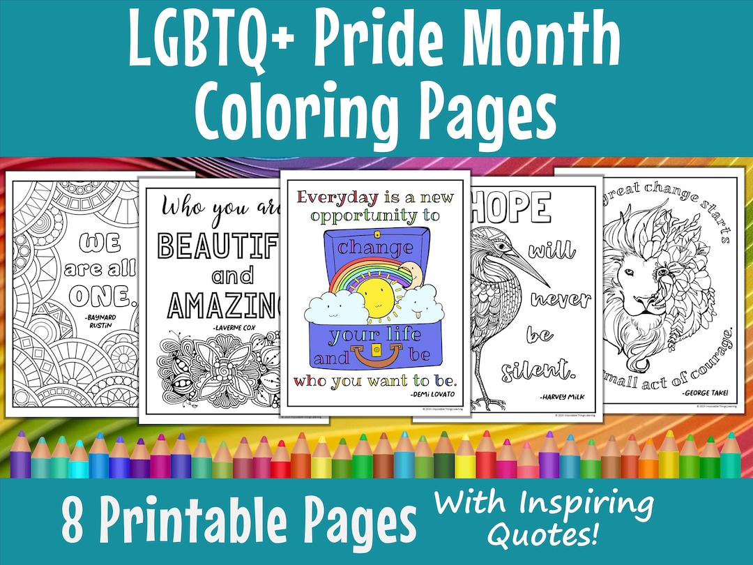 LGBTQ+ Pride Month Coloring Pages, Gay Pride Activity, Pride Classroom ...