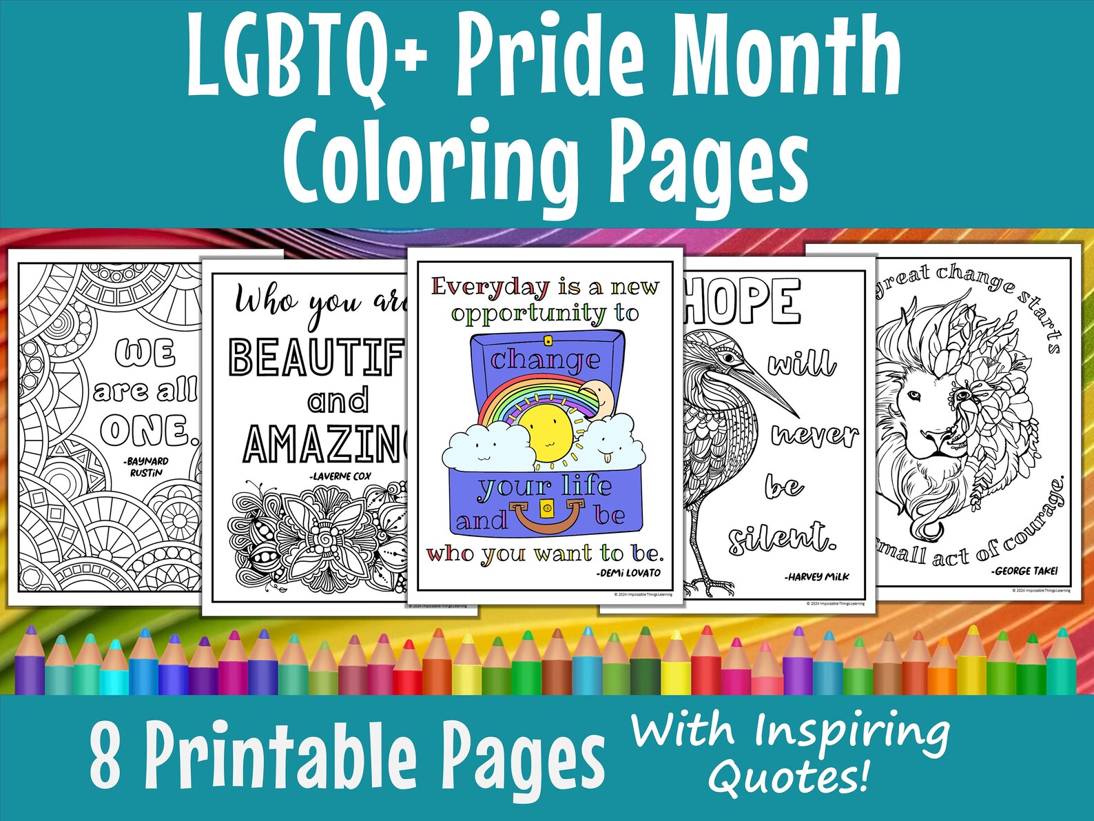 LGBTQ+ Pride Month Coloring Pages, Gay Pride Activity, Pride Classroom ...