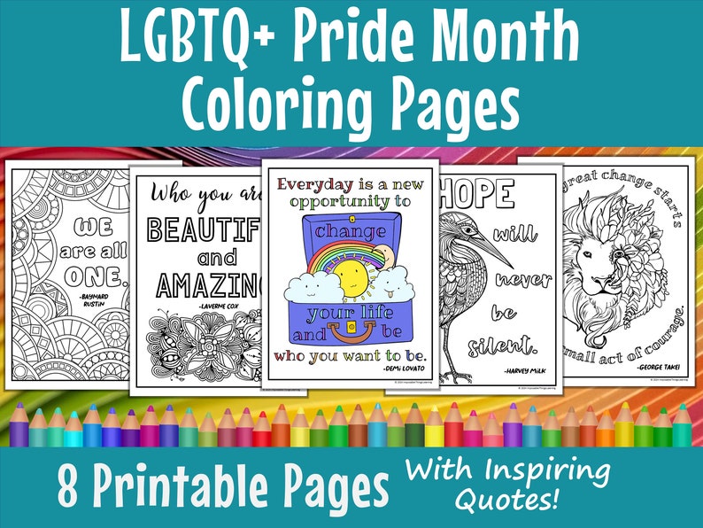 LGBTQ+ Pride Month Coloring Pages, Gay Pride Activity, Pride Classroom ...