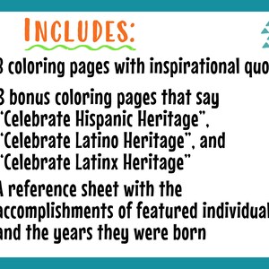 Hispanic Heritage Month Coloring Pages With Inspirational Quotes From ...