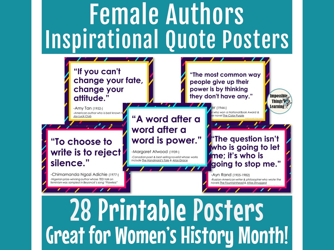 Women's History Month Posters for the English Classroom With ...