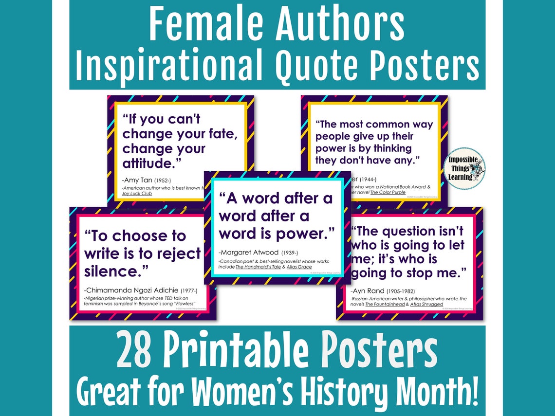 Women's History Month Posters for the English Classroom With ...