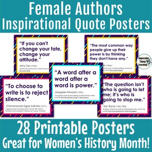 Women's History Month Posters for the English Classroom With ...