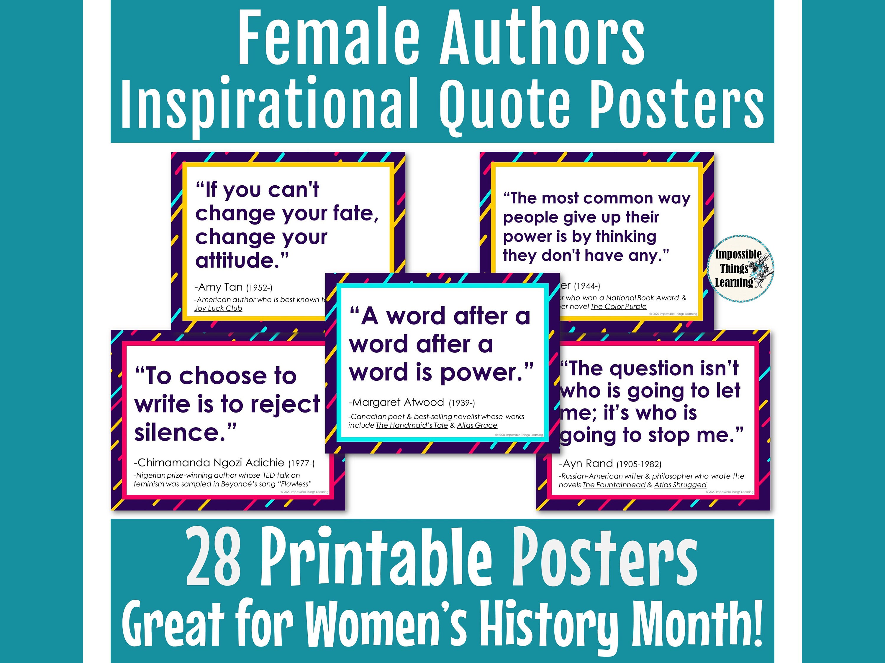 Women's History Month Posters for the English Classroom With ...