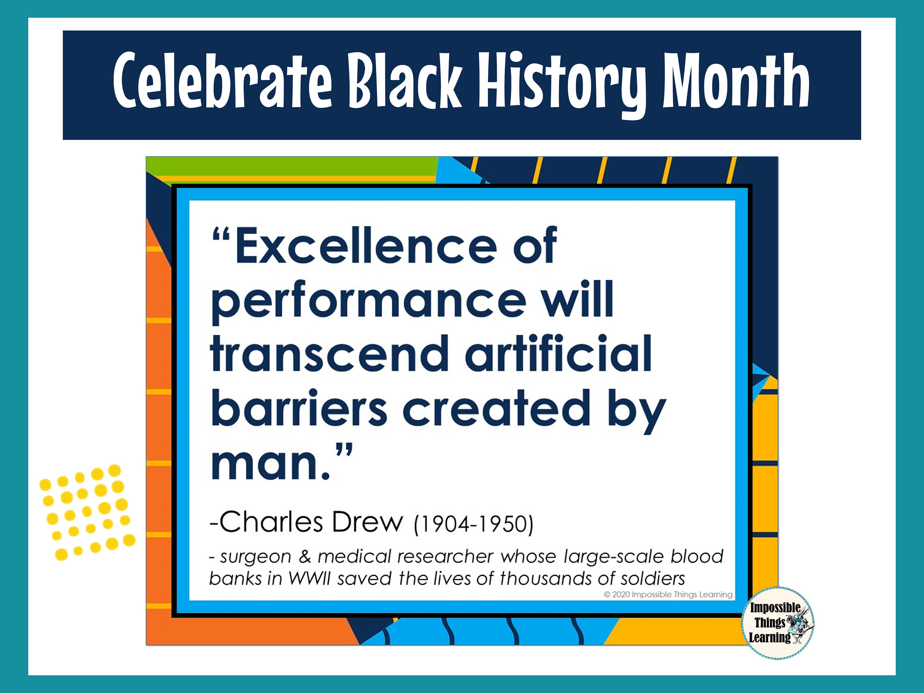 Black History Month Posters With Inspirational Quotes From Famous Black ...