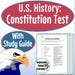 U.S. History Constitution Test, Fully Editable US History Test, Social ...