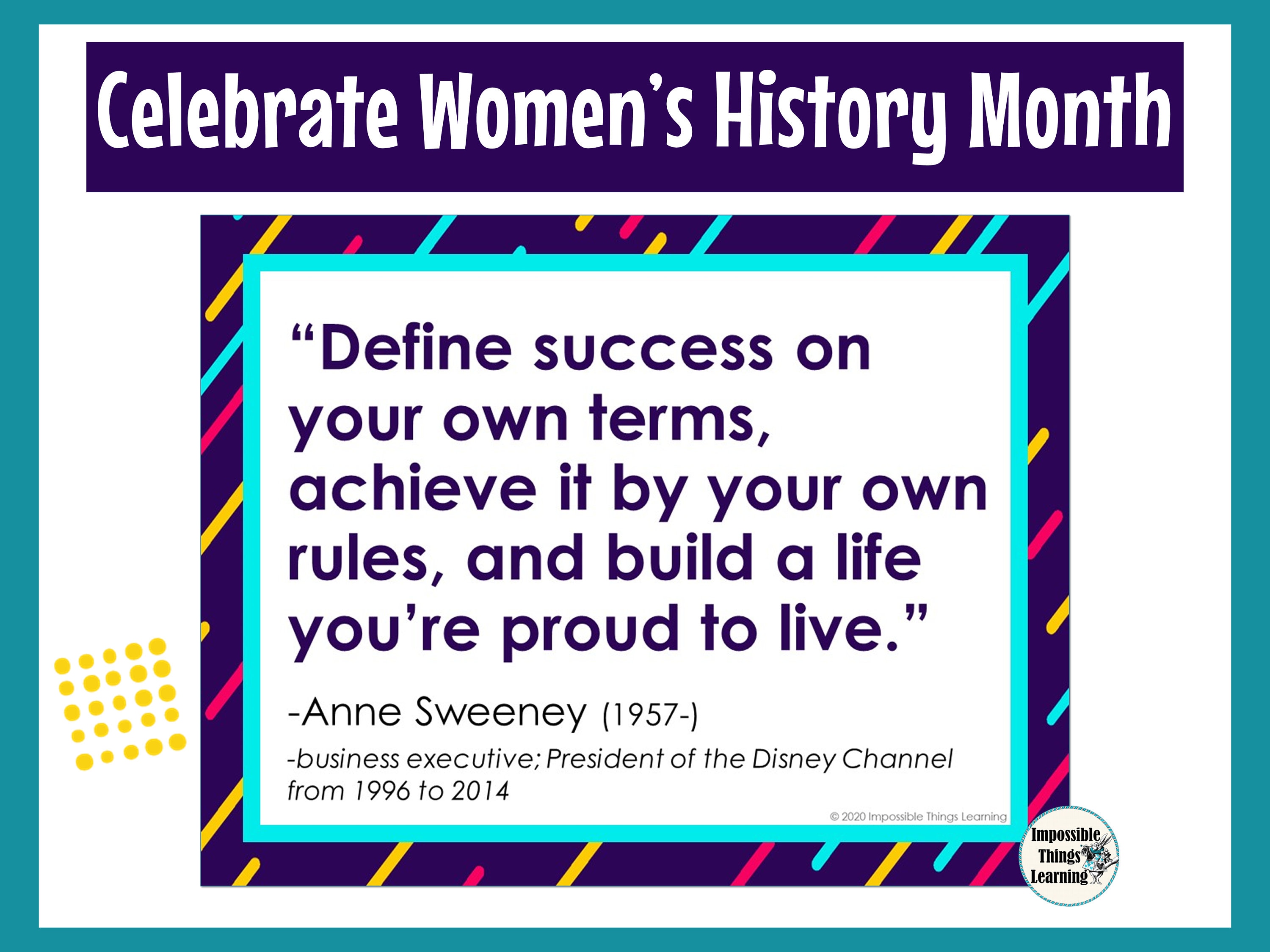 Printable Women's History Month Posters With Inspirational Quotes From ...