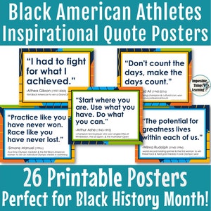 Black History Month Posters for Classroom With Inspirational Quotes ...