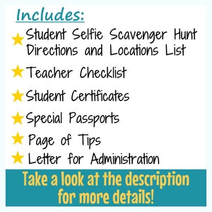 Back to School Scavenger Hunt, First Day of School Game, Kindergarten ...