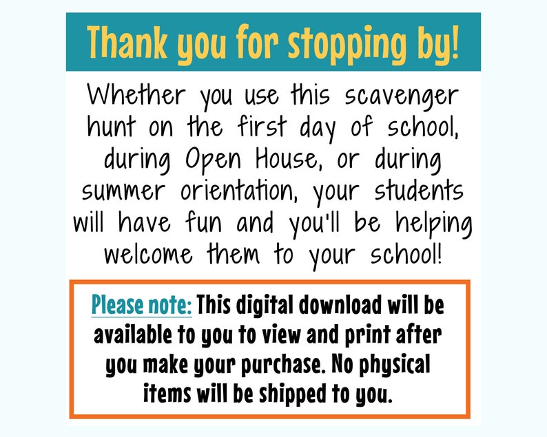 Back to School Scavenger Hunt, High School Scavenger Hunt, 9th Grade ...