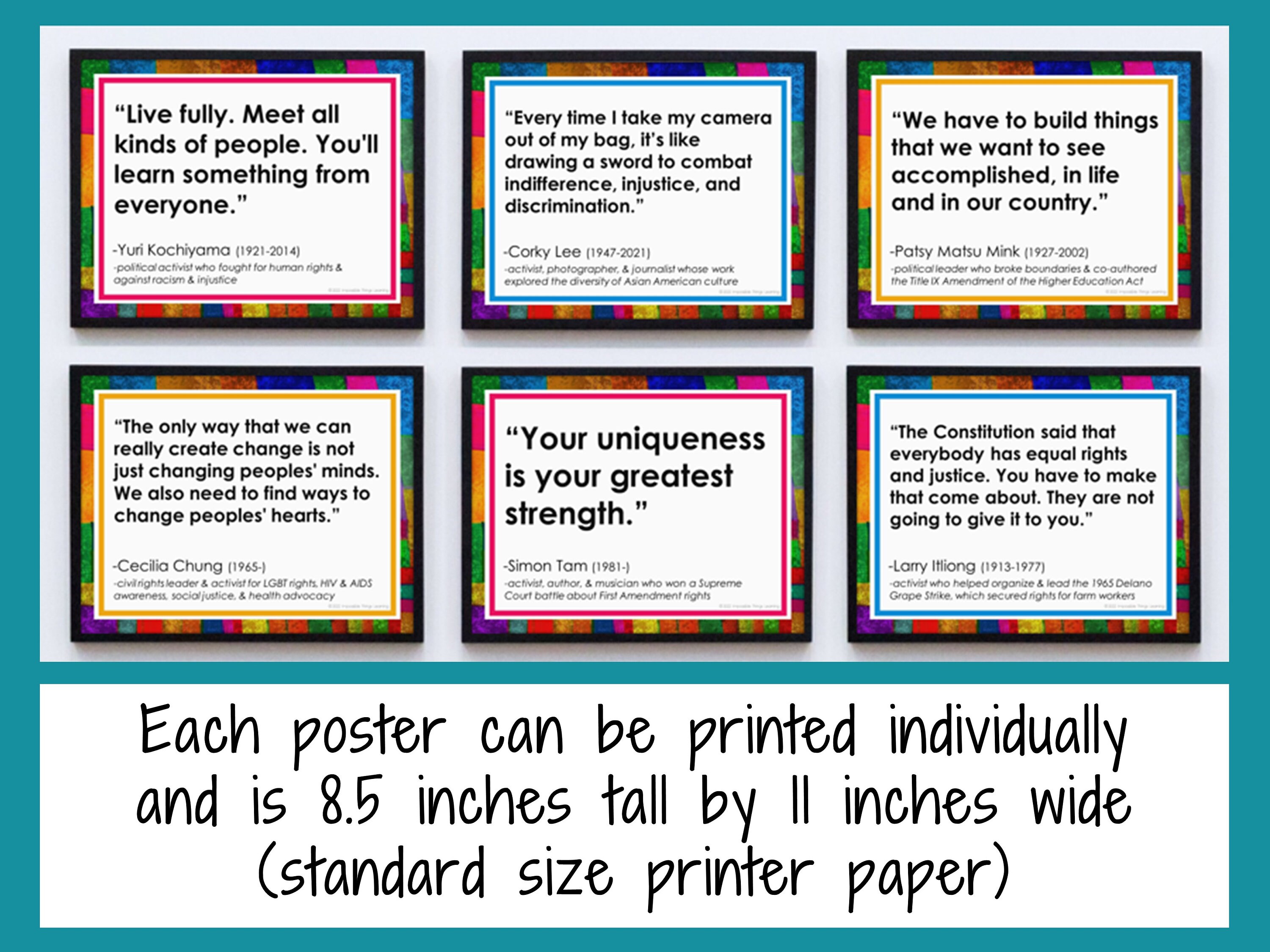 AAPI Heritage Month Posters for the Classroom With Inspirational Quotes ...